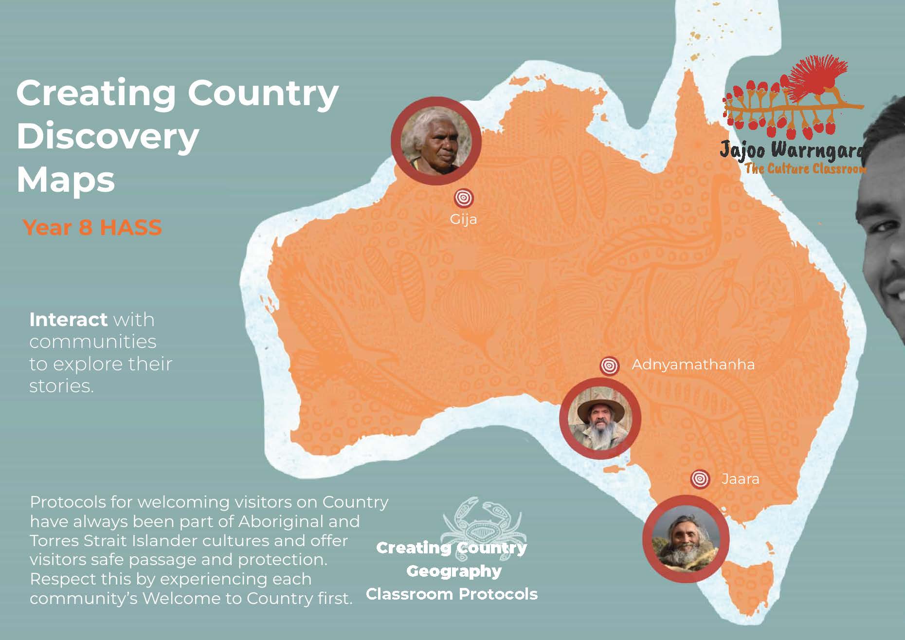 Creating Country Discovery Map Geography Protocols - Jajoo Warrngara